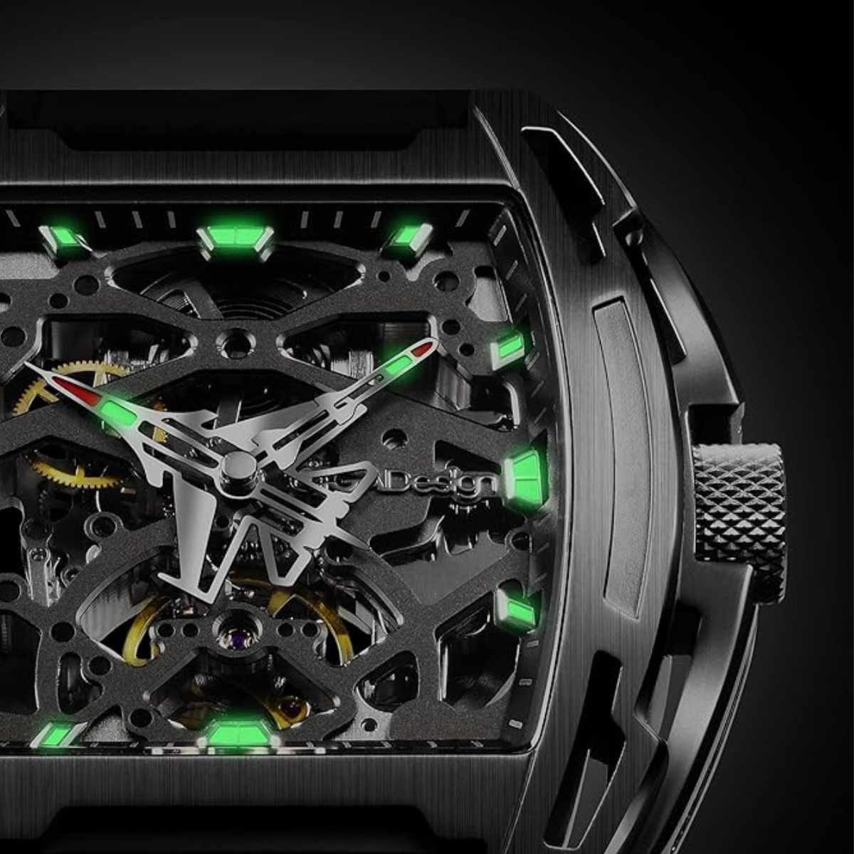 CIGA Design Z Edge Aircraft Carrier Edition Black Automatic Watch - Red ...