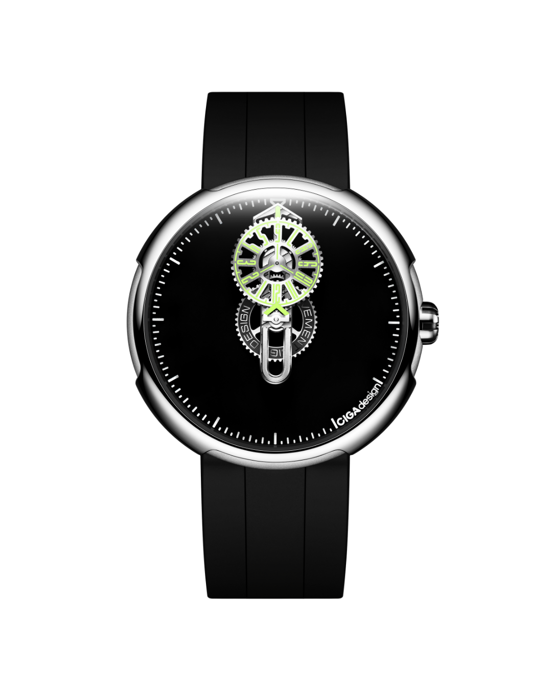 CIGA Design Time Cipher Silver - Wandering Hour Automatic Watch ...