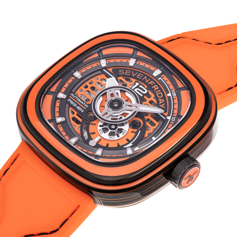 Shop SEVENFRIDAY PS3/03 "ORANGE CARBON" | Red Army Watches Malaysia