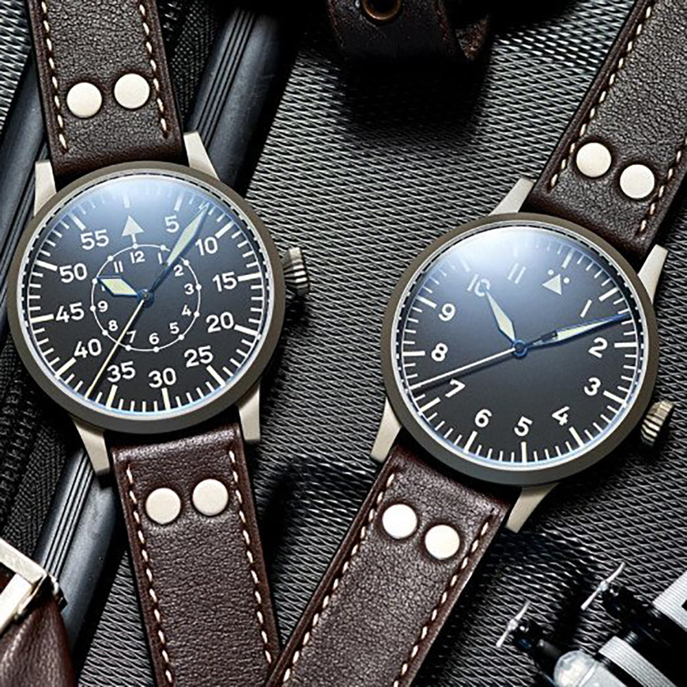 LACO PILOT WATCH ORIGINAL MÜLHEIM AN DER RUHR 39 MM HANDWINDING – Red ...