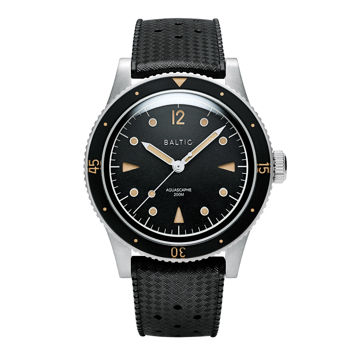 BALTIC AQUASCAPHE CLASSIC BLACK CREAM – Red Army Watches Malaysia