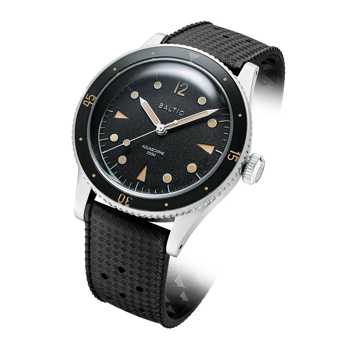 BALTIC AQUASCAPHE CLASSIC BLACK CREAM – Red Army Watches Malaysia