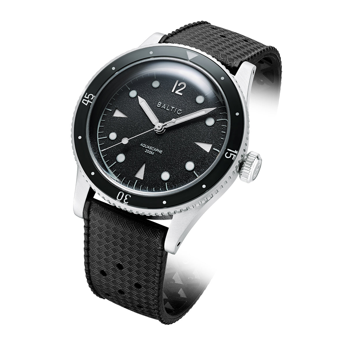 BALTIC AQUASCAPHE CLASSIC BLACK SILVER – Red Army Watches Malaysia
