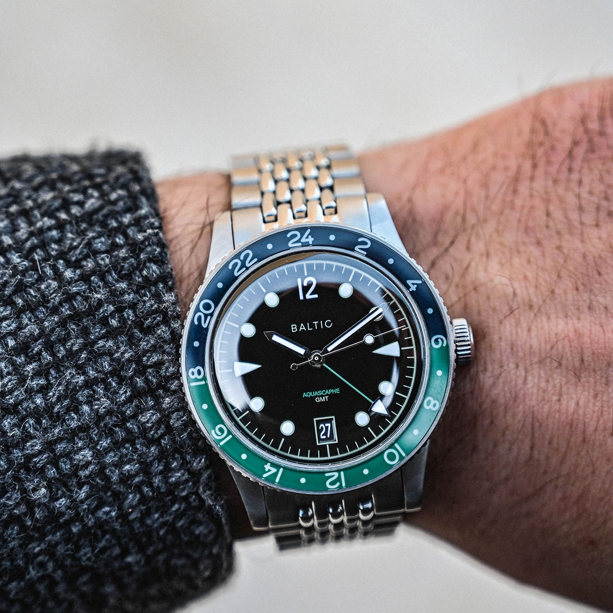 BALTIC AQUASCAPHE GMT GREEN – Red Army Watches Malaysia