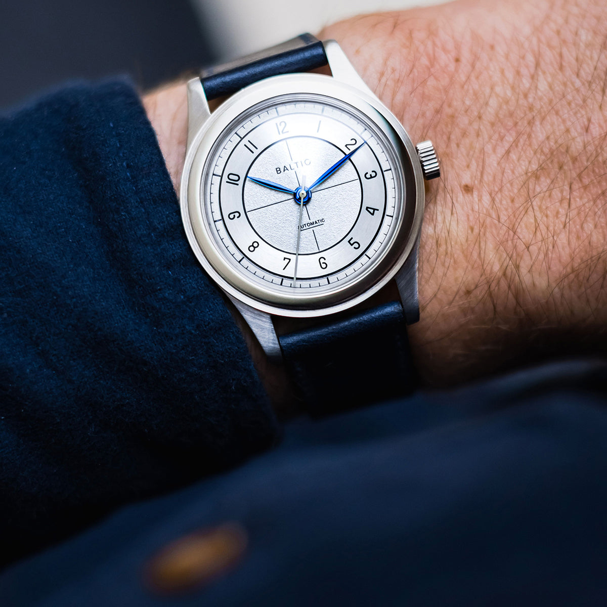 BALTIC HMS 002 SILVER (NAVY STRAP) – Red Army Watches Malaysia